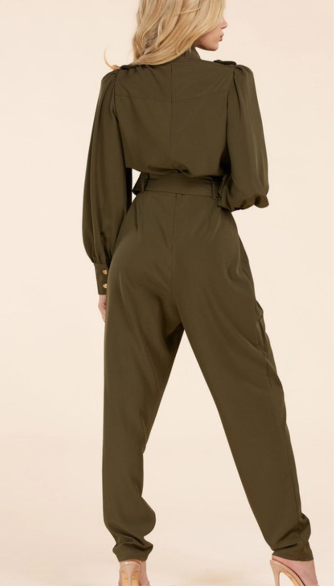Chic Military Style Jumpsuit – Embassy Boutique